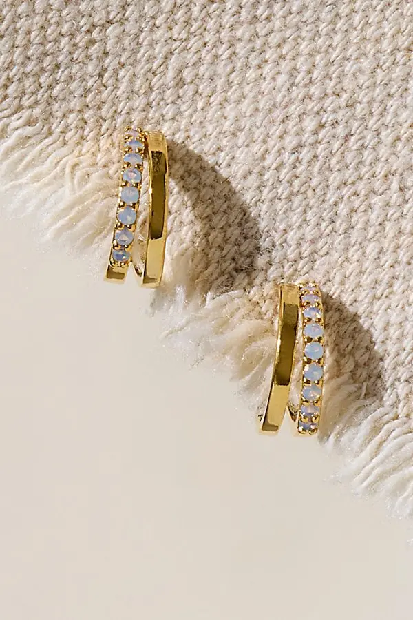 LOVER'S TEMPO Dewdrop Hoop Earrings - Gold