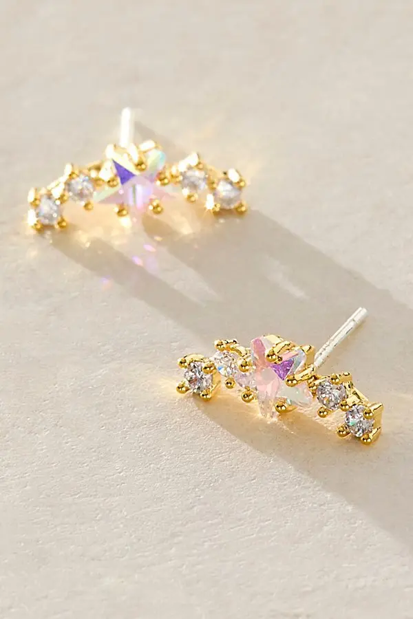 LOVER'S TEMPO Stargazer Climber Earrings - Gold