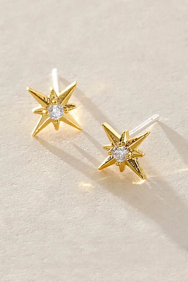 LOVER'S TEMPO Lone Star Stud Earrings - Gold