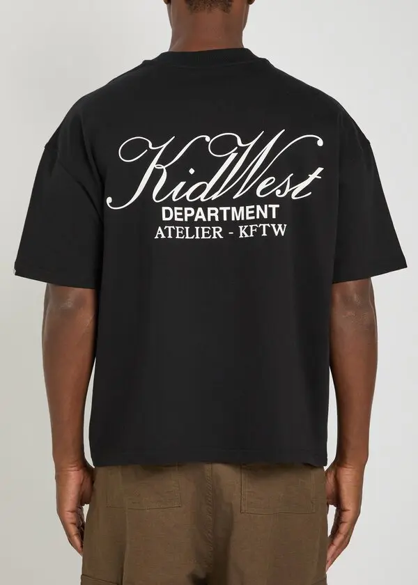 KIDWEST Script Logo-print Cotton T-shirt