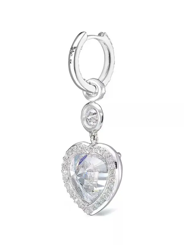 ANABELA CHAN Large Heart Pendant Hoop Earrings