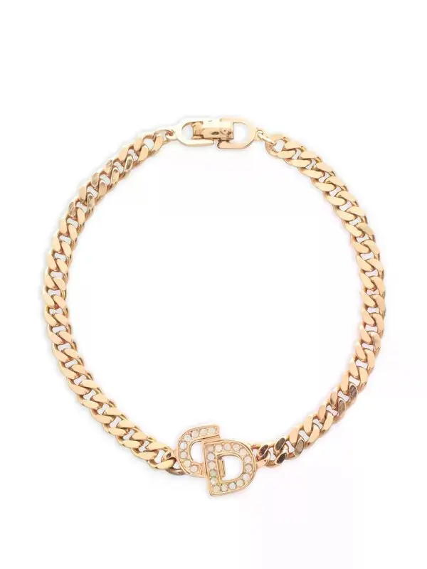 Dior 2000s Logo Bracelet - Gold