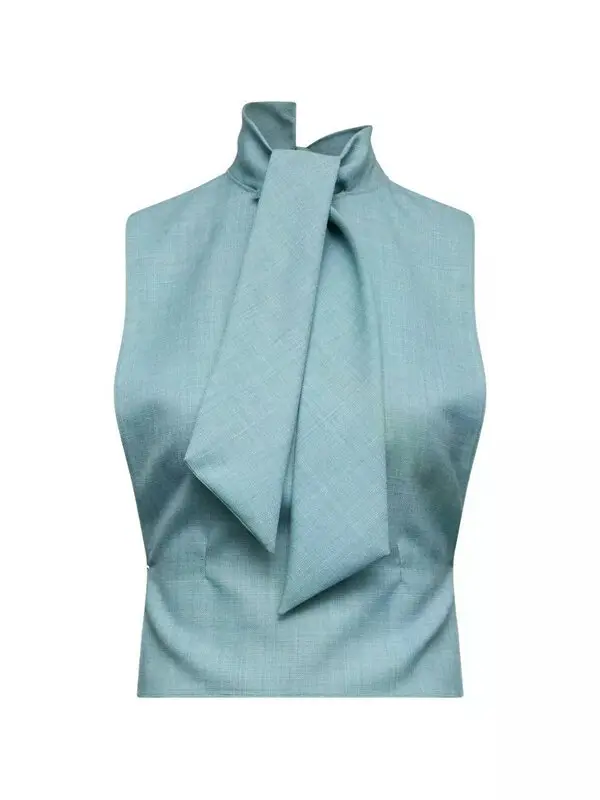 MAISON MARGIELA Sleeveless Wool Twill Top