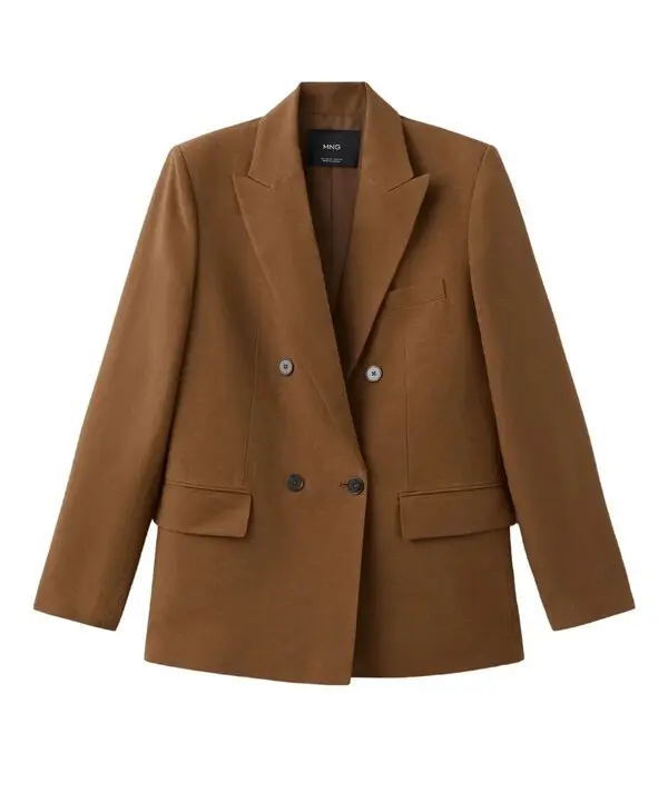 Mango Linen Suit Blazer