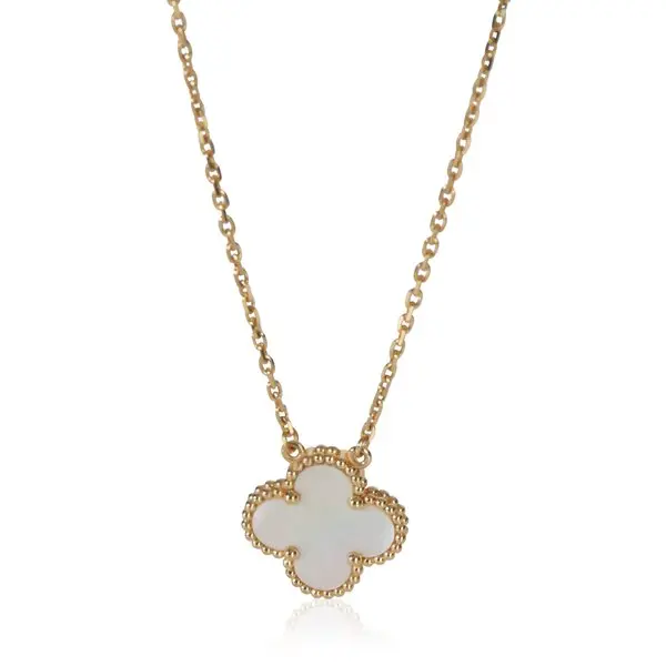 Van Cleef & Arpels Yellow Gold Mother Of Pearl Vintage Pendant - Yellow_gold