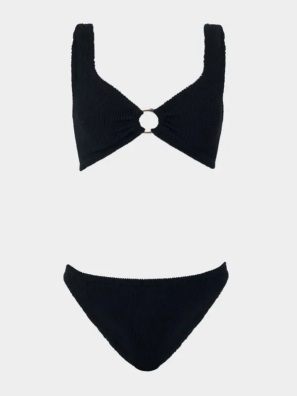 Hunza G Julia Gold Hoop Bikini - Black