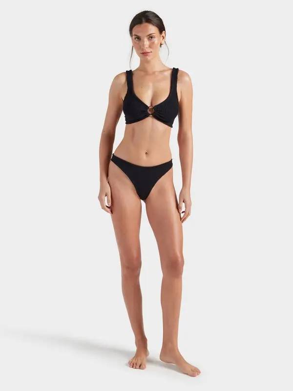 Hunza G Julia Gold Hoop Bikini - Black