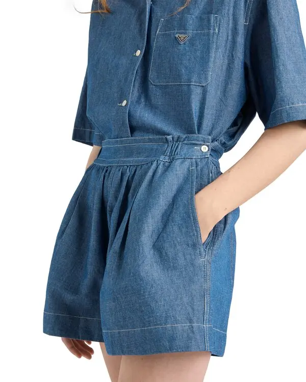 Prada Chambray Jumpsuit - Light Blue