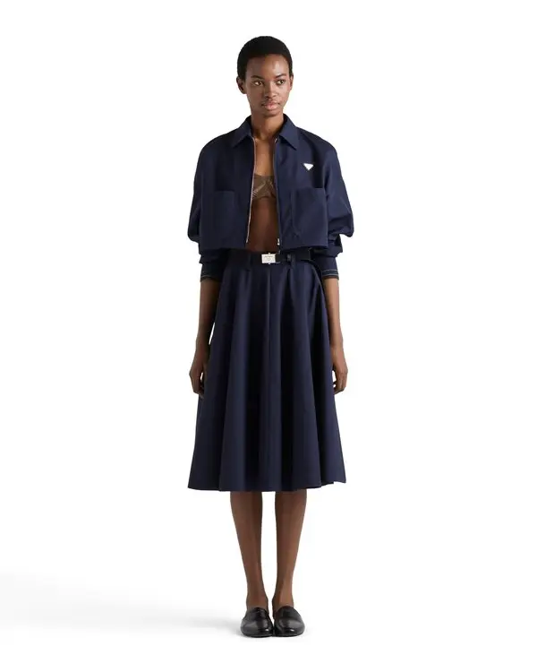 Prada Poplin Midi Skirt