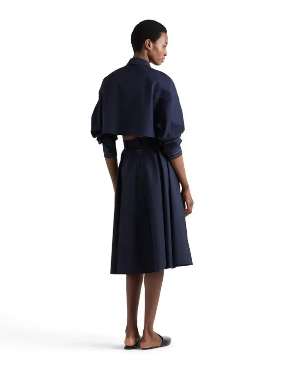 Prada Poplin Midi Skirt