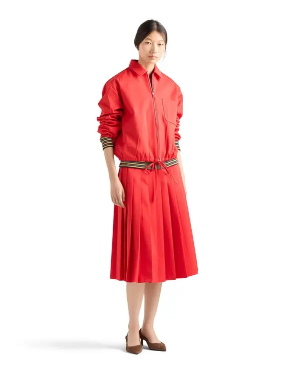 Prada Gabardine Blouson Jacket - Red