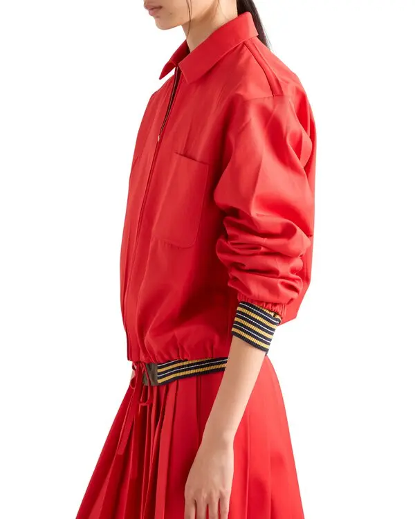 Prada Gabardine Blouson Jacket - Red