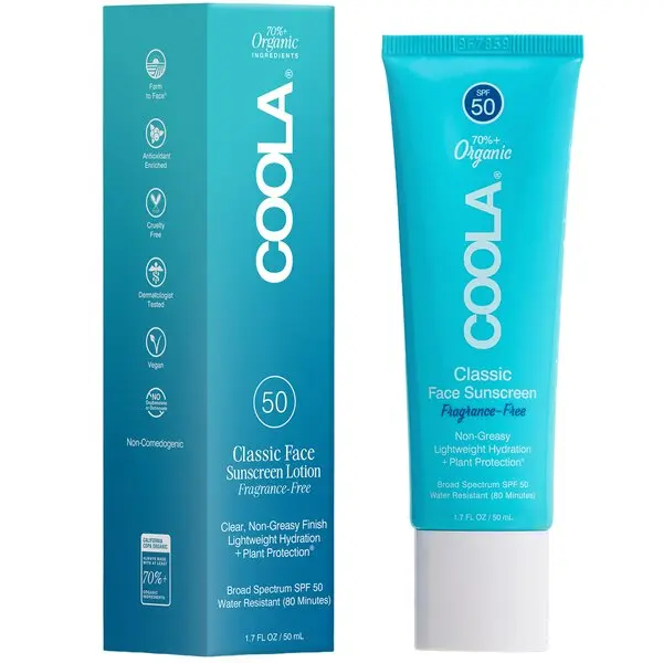 COOLA Classic Face Organic Sunscreen Lotion Spf 50fragrance-free 50 Ml - One-color