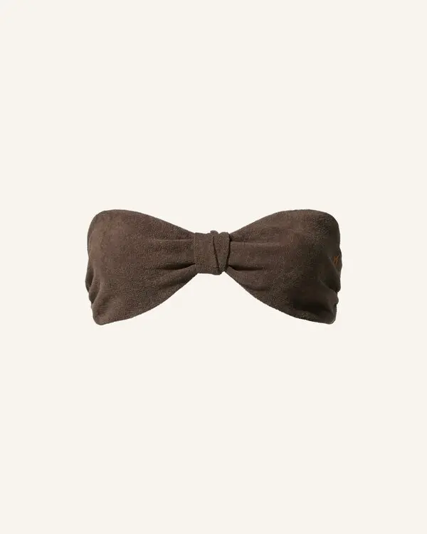 Perfect Moment Terry Cotton Bandeau Top - Brown