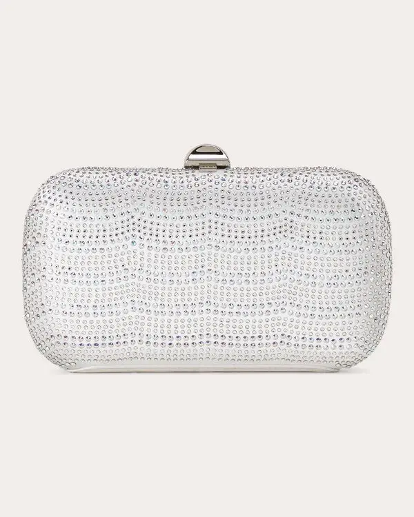 Rodo Lyssa Embellished Satin Clutch - White
