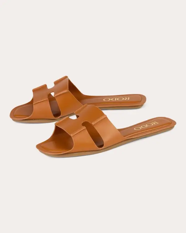 Rodo Sellier Laser-cut Leather Sandal - Neutral