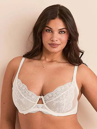 Victoria's Secret Adore Me Elea Unlined Demi Bra - White,ivory