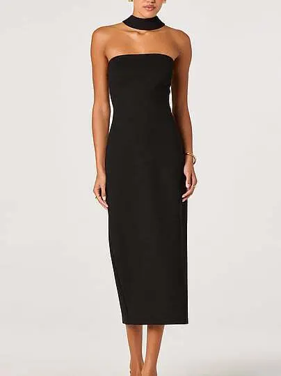 Victoria's Secret Astr The Label Thiala Midi Dress - Black