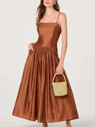 Victoria's Secret Astr The Label Ovina Midi Dress - Brown