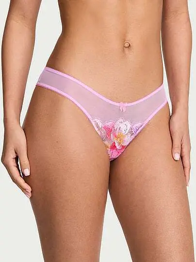 Victoria's Secret Dream Angels Watercolor Embroidery Brazilian Panty - Print