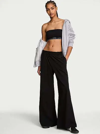 Victoria's Secret Vsx Activeflex Wide-leg Pant - Black