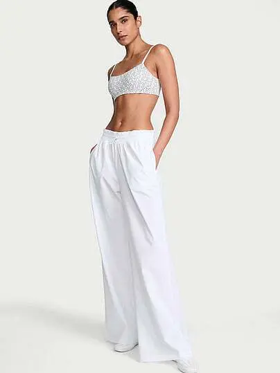 Victoria's Secret Vsx Activeflex Wide-leg Pant - White,ivory