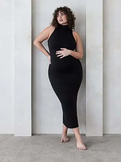 Victoria's Secret Bumpsuit The Serena Maxi Dress - Black