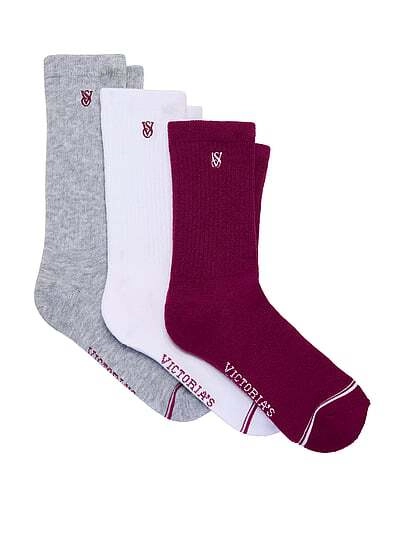 Victoria's Secret 3-pack Crew Socks - Print