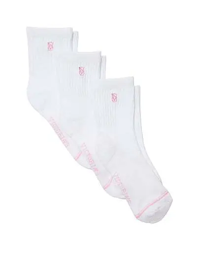 Victoria's Secret 3-pack Quarter Socks - Print
