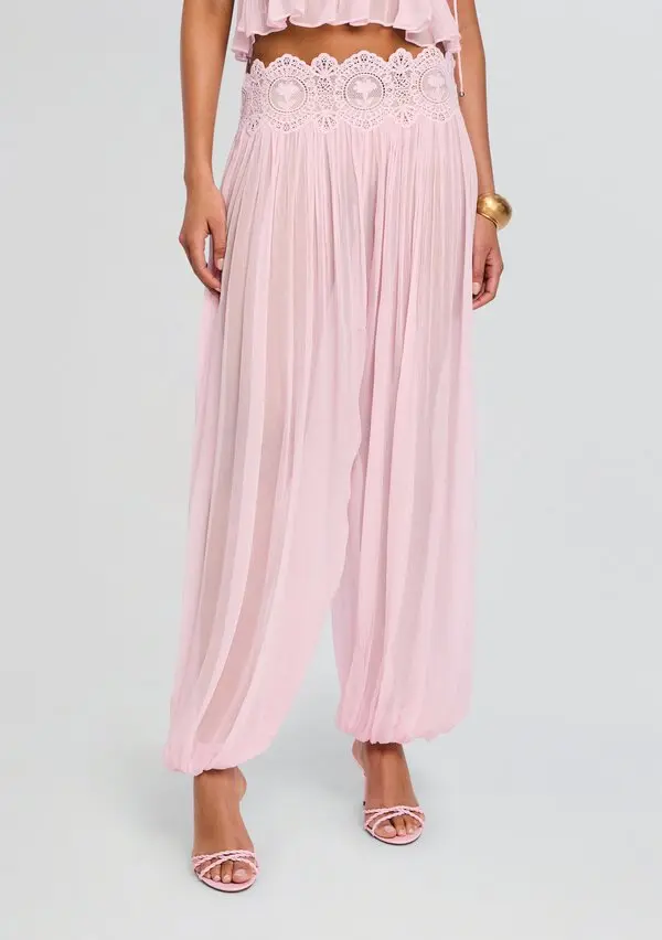 Retrofete Dreamy Chiffon Pant - Rosa