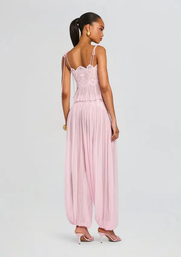 Retrofete Dreamy Chiffon Pant - Rosa