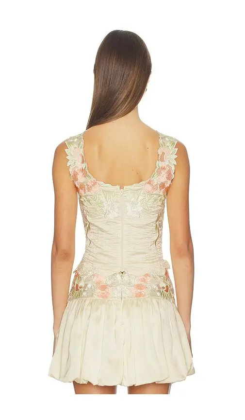 Tularosa Lorraine Embellished Floral Top