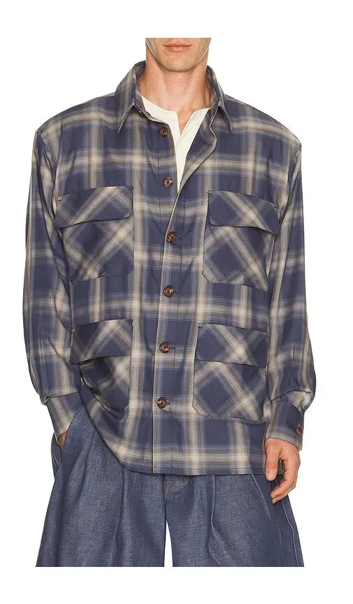 ART COMMUNITY Plaid Flannel Shirt In . Also