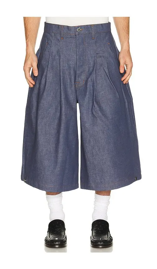 ART COMMUNITY Diptych Japanese Denim Jorts - Blue