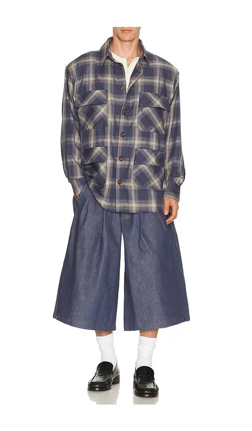 ART COMMUNITY Diptych Japanese Denim Jorts