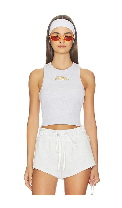 Casablanca Ribbed Tank Top With Logo Graphic