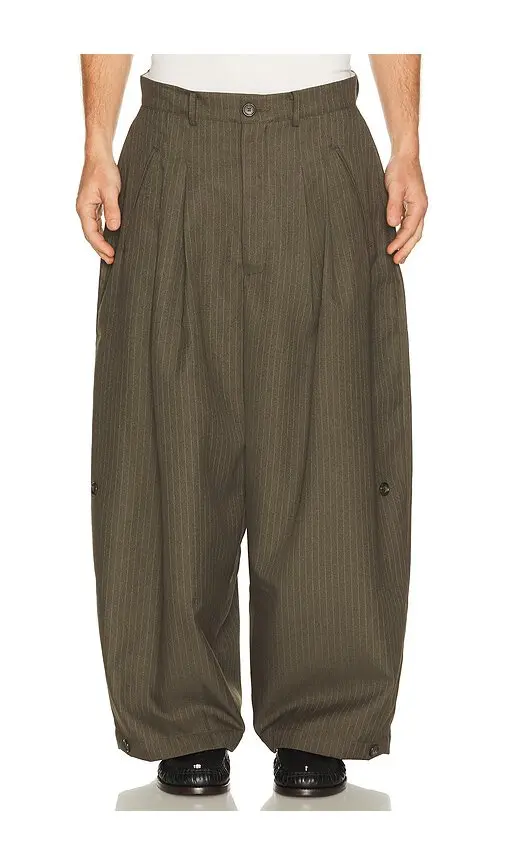 ART COMMUNITY Japanese Wool Triptych Trouser
