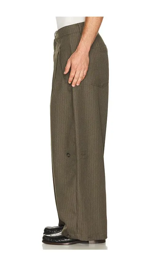 ART COMMUNITY Japanese Wool Triptych Trouser