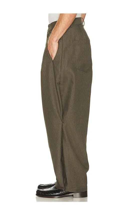 ART COMMUNITY Japanese Wool Triptych Trouser