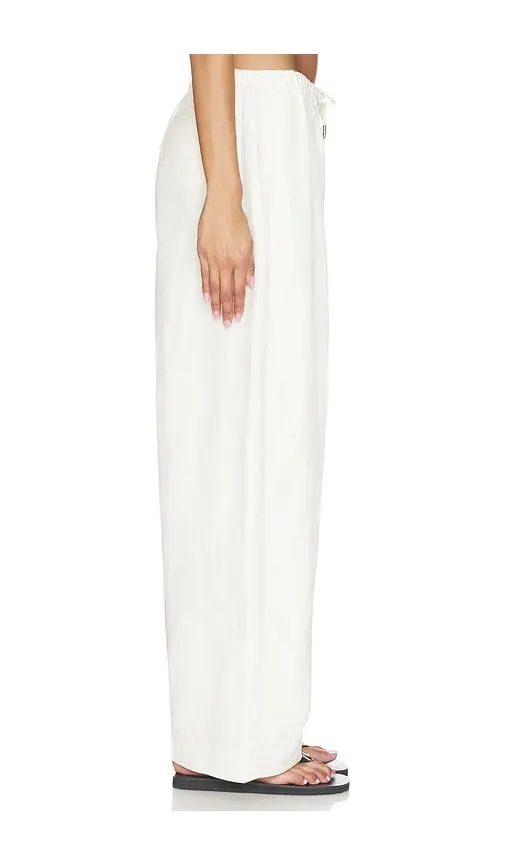 ST. AGNI Fine Drawstring Relaxed Pants - Ivory