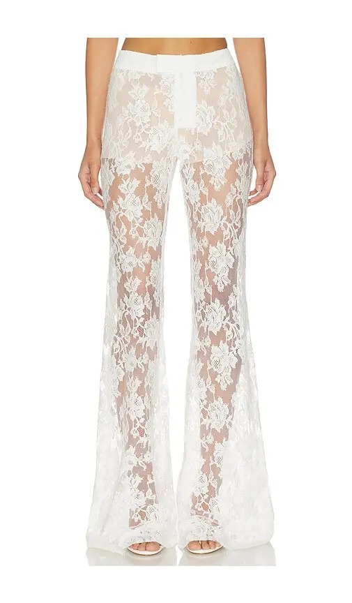 SAU LEE Saphina Lace Flare Pant