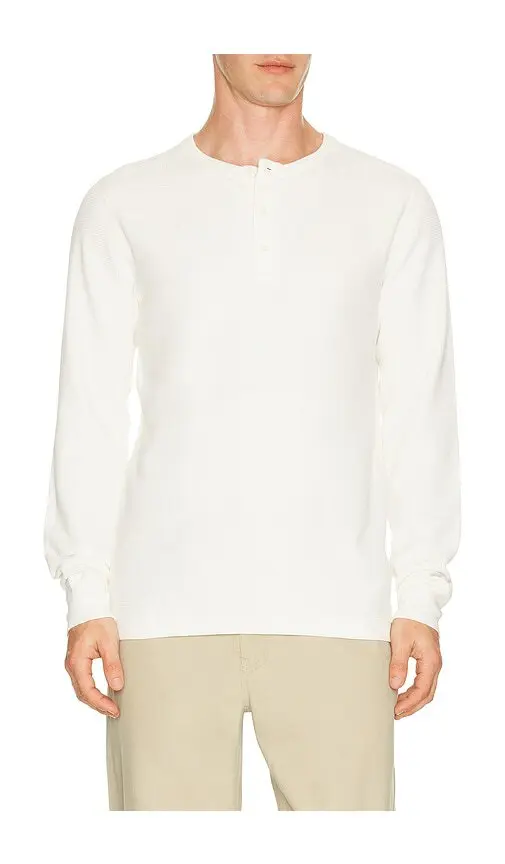 Reigning Champ Lightweight Waffle Standard Henley - White