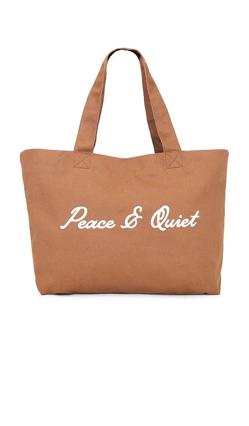 MUSEUM OF PEACE & QUIET Signature Zip Tote Bag - Brown