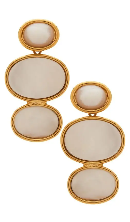 LELET NY Vega Linear Dangle Earrings - Ivory