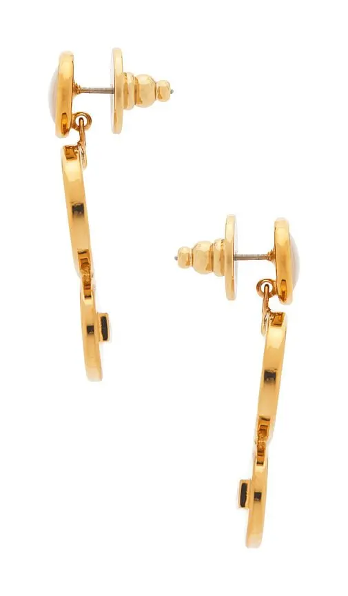 LELET NY Vega Linear Dangle Earrings - Ivory