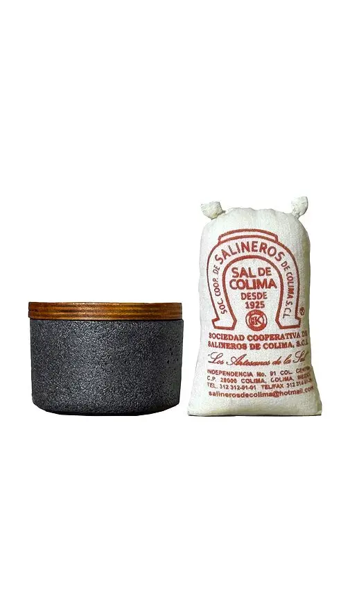 VERVE CULTURE Colima Salt And Salt Cellar - Grey