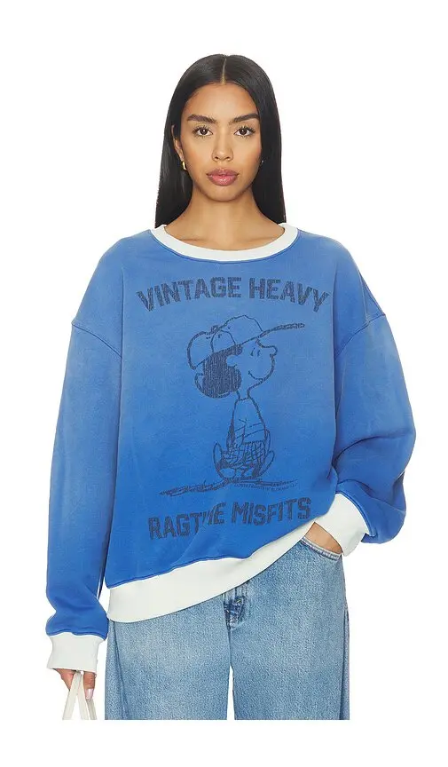 VINTAGE HEAVY X Peanuts Lucy Ragtime Crewneck Sweater