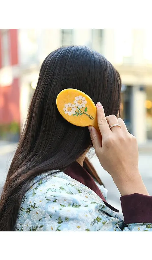SOLAR ECLIPSE Hand-painted Vintage Daisy Handbag Hero Brush