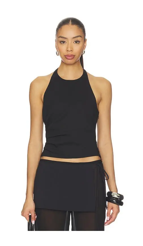 A.L.C. Sylvie Halterneck Top - Black