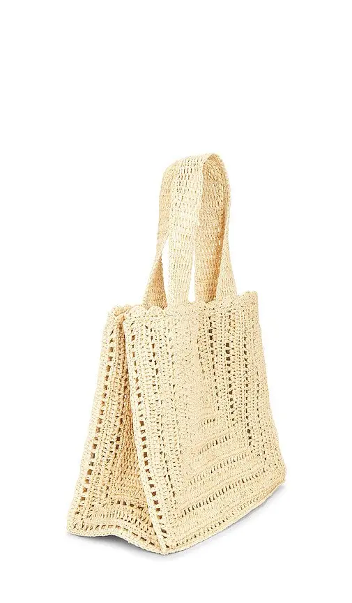 BTB LOS ANGELES Beth Raffia Tote Bag
